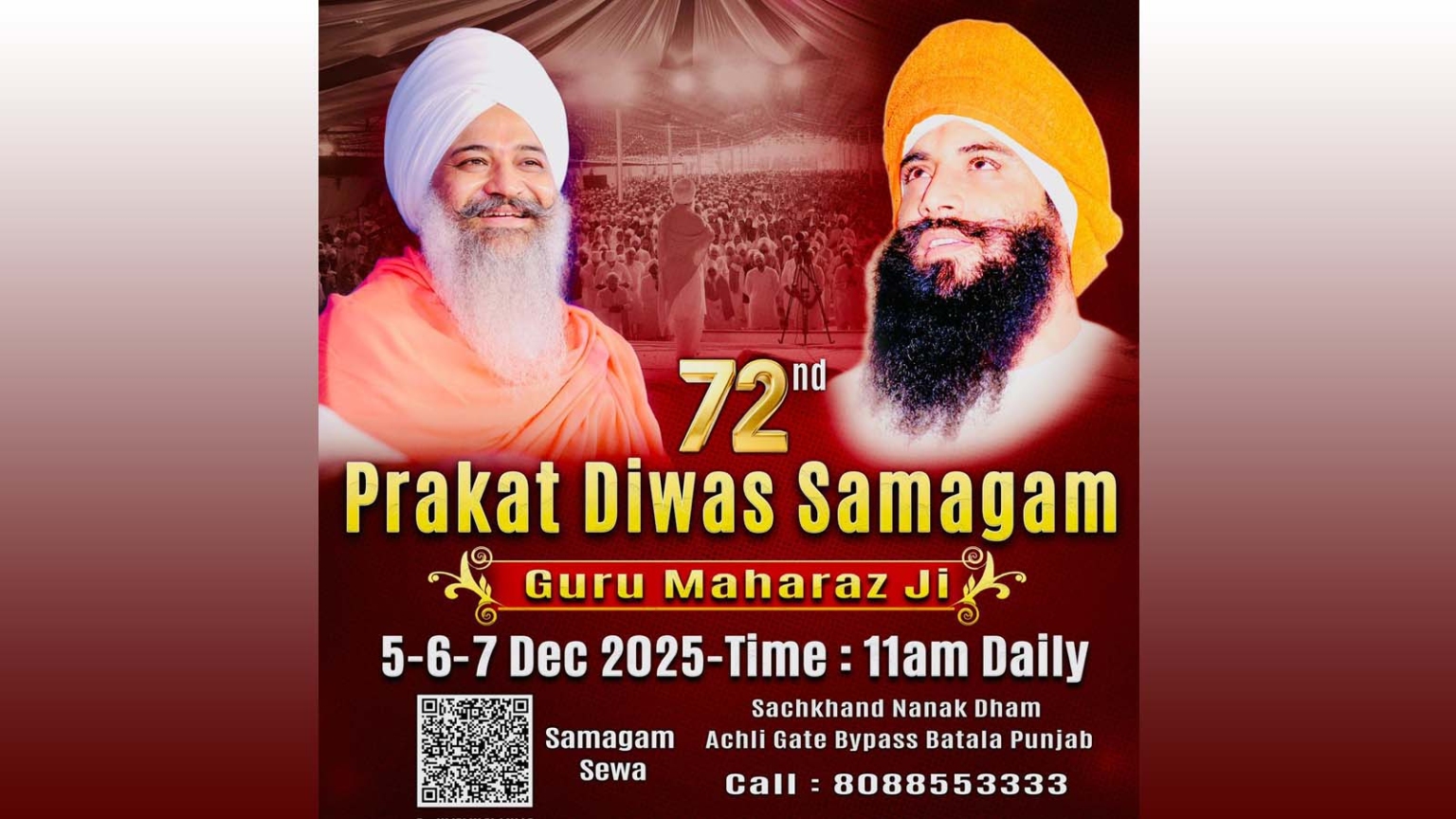 72nd Prakat Diwas Samagam of Guru Maharaz Ji | 5-6-7 Dec 2025 ...