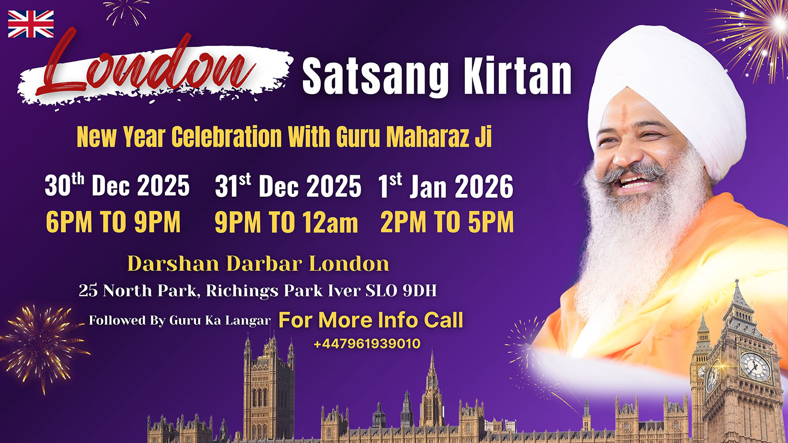 🌟 London Satsang Kirtan – New Year Celebration – Sachkhand Nanak Dham ...